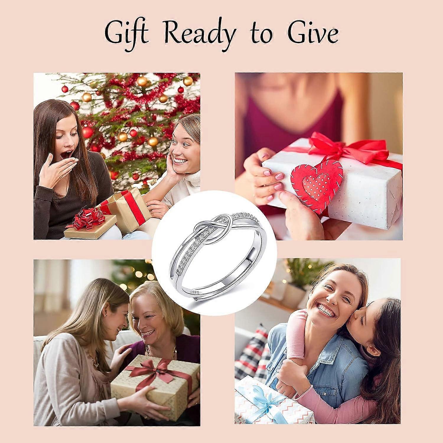 Sterling Silver Ring Forever Linked Silver Rings for Women S925 ...