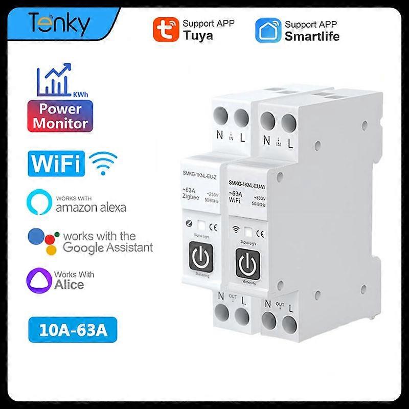 TUYA ZigBee / Wifi Smart Circuit Breaker With Metering 1P 1-63A DIN ...