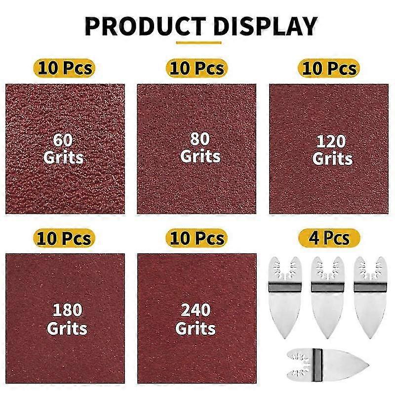 Finger Sanding Pad,54pcs Finger Oscillating Multi Tool Sanding Disc ...