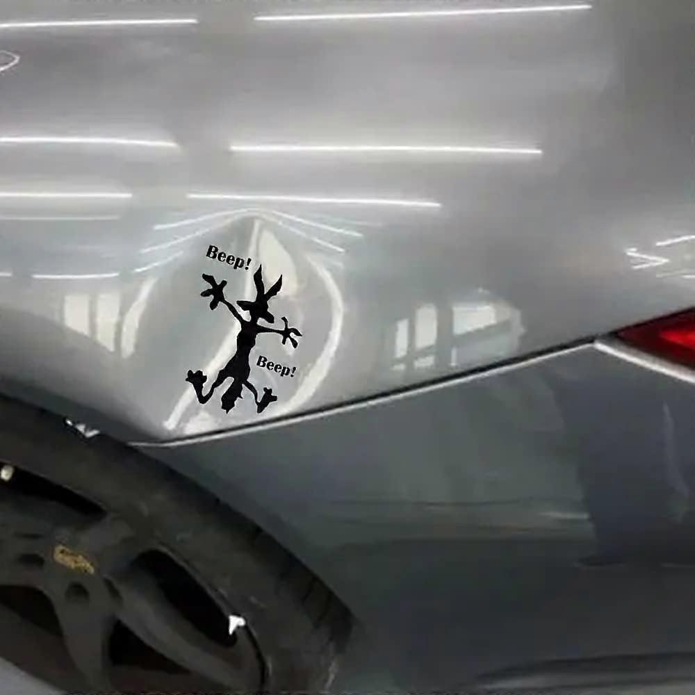 Dent Fix Car Decal - E Cartoon Coyote Splat Hitting Wall Door Cars ...