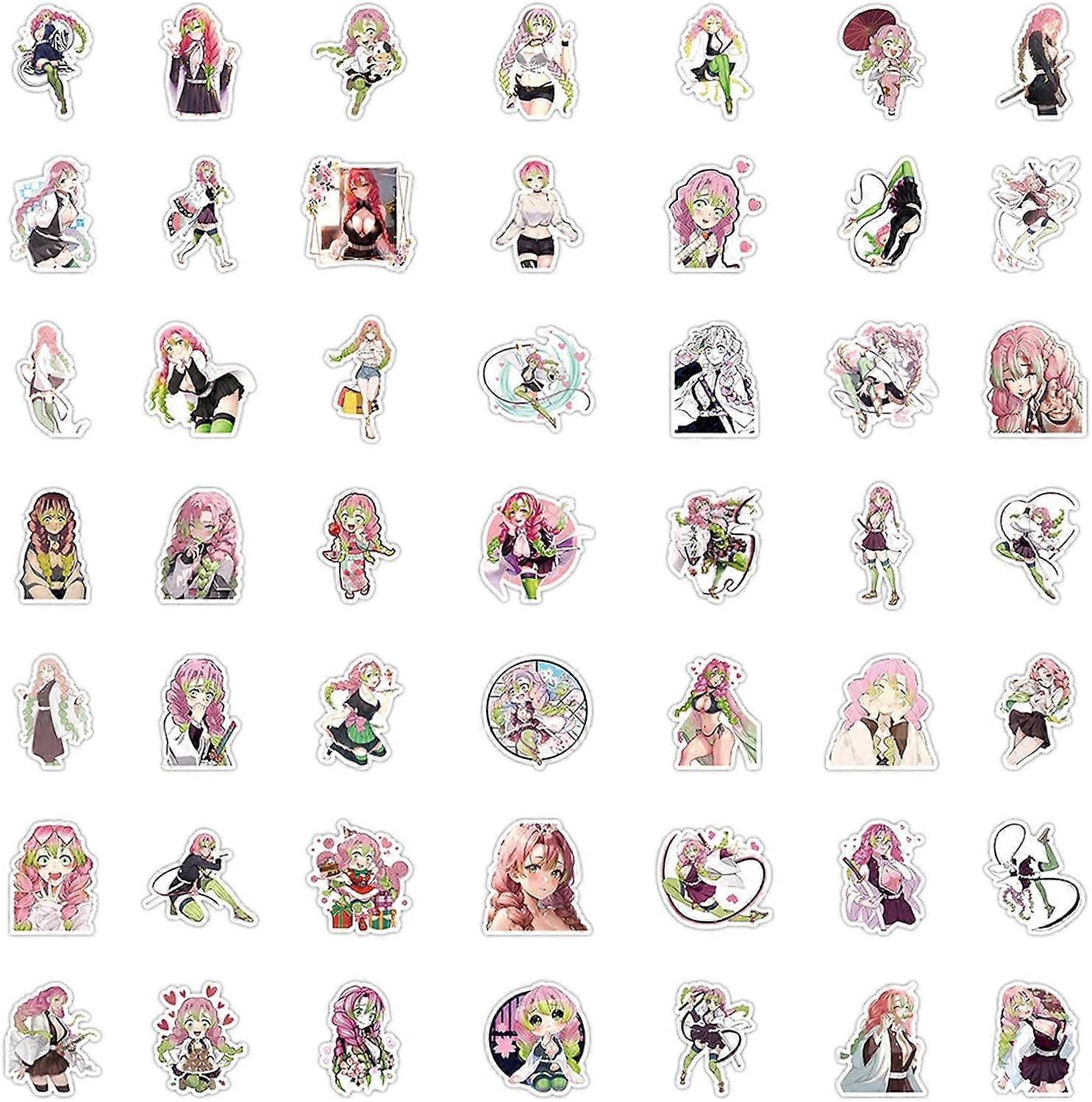 50pcs Kanroji Mitsuri Stickers Cool Anime Girl Stickers for Teens ...