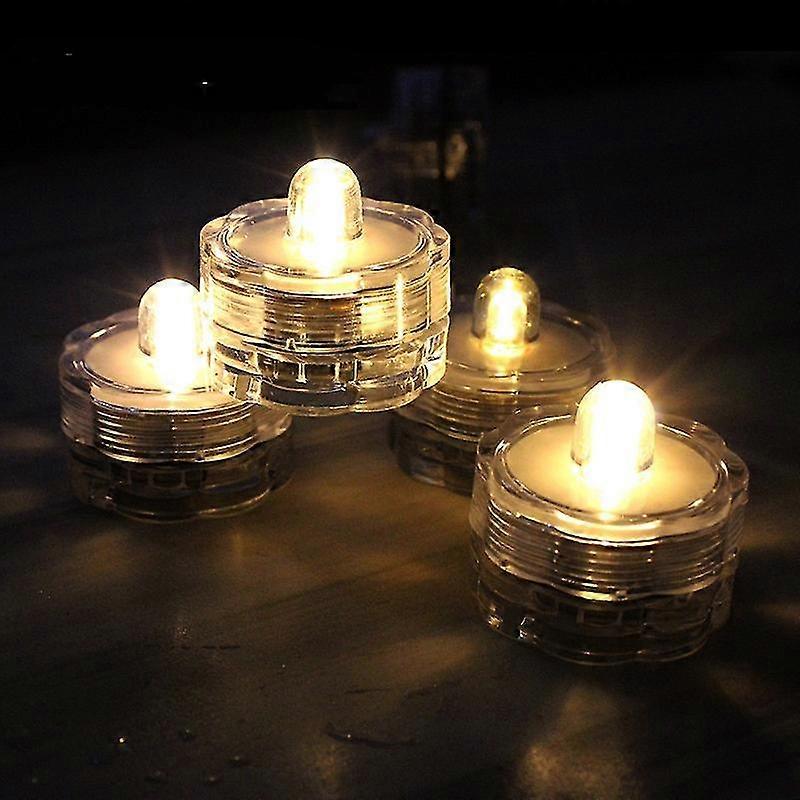 12pcs Submersible Led Lights,waterproof Tea Lights, Pond Fishing ...