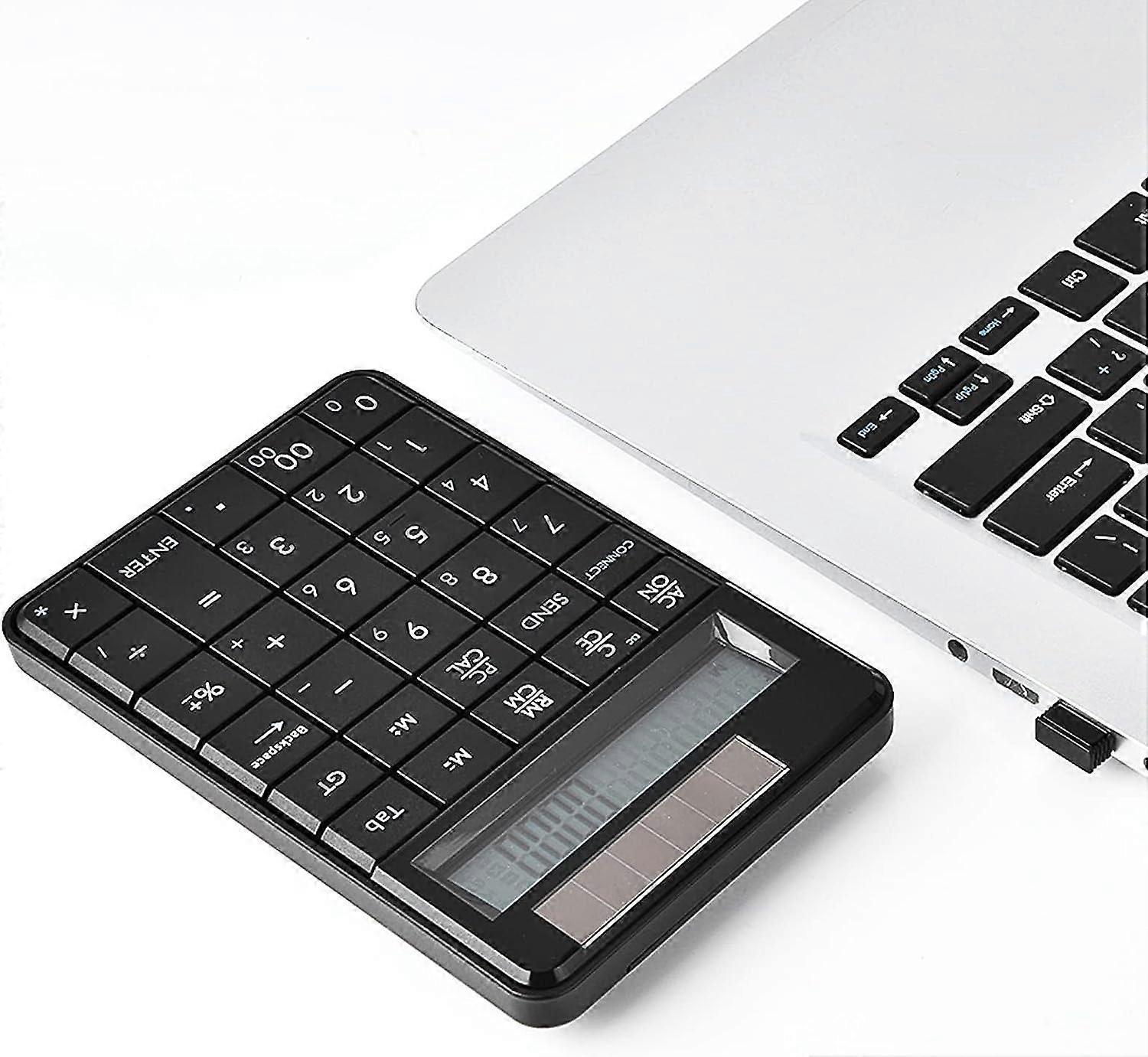 Mini 2.4G Solar-Powered USB 2-in-1 Numeric Keypad & Calculator with LCD ...