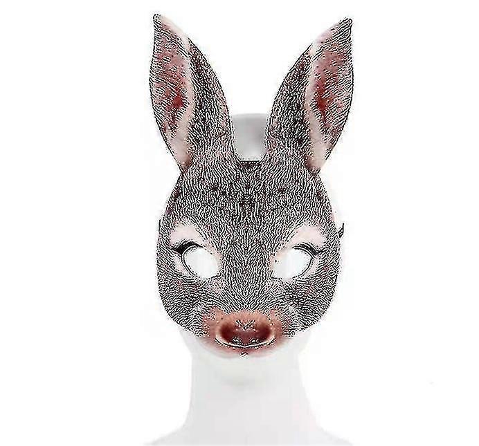 Rabbit Mask Plush Rabbit Mask Animal Head Mask Horrifying Rabbit Mask ...