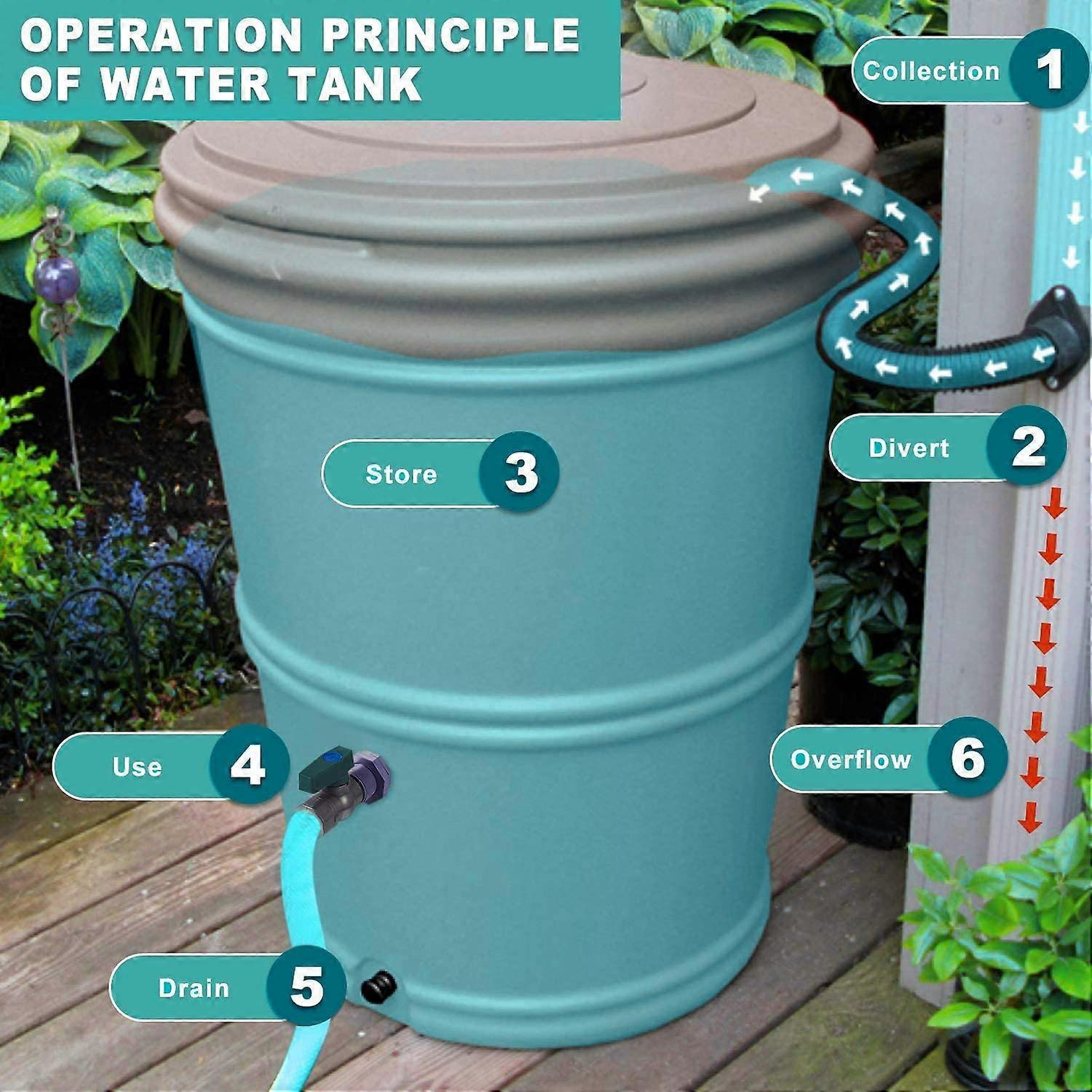 Faucet Rain Bucket Faucet Kit Rain Bucket Valve with Bulkhead Fitting ...