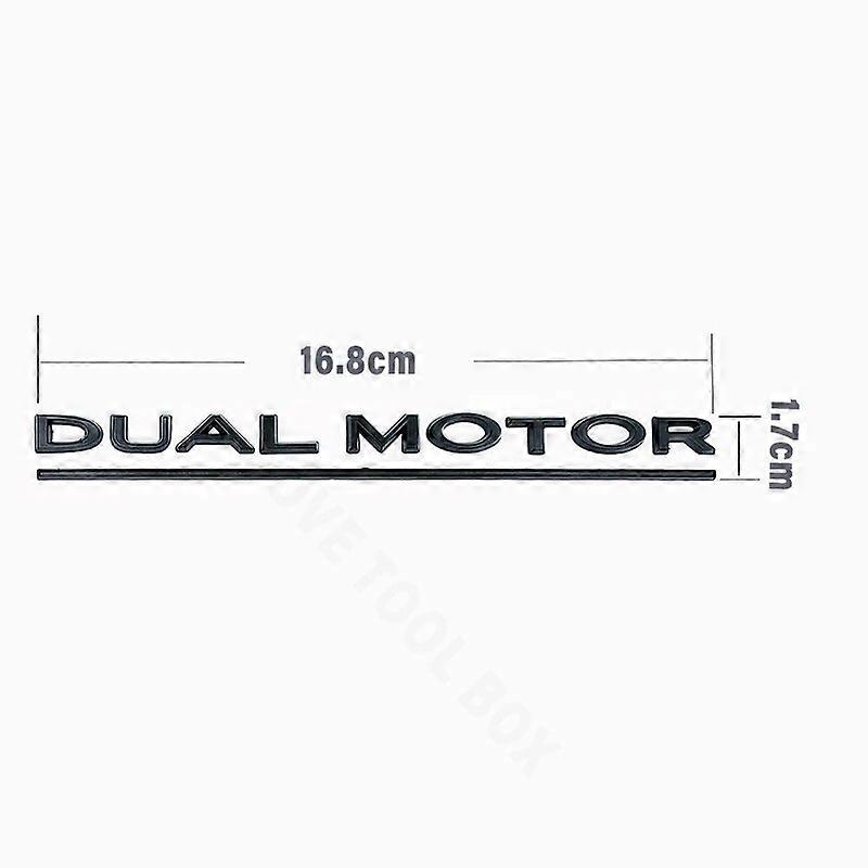 3D DUAL MOTOR Underlined Letters Emblem For Tesla Model 3/Y/X/S Car ...