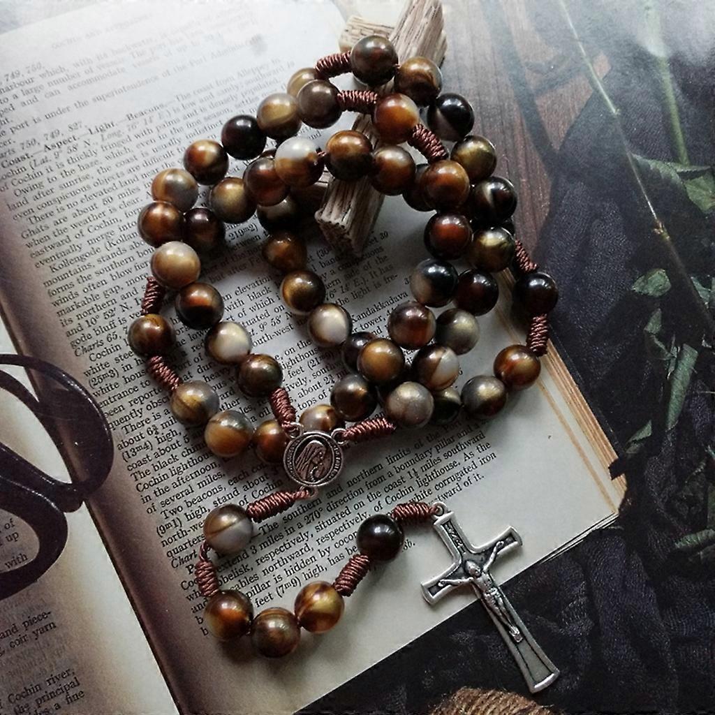 Vintage Rosary Catholic Prayer Beads Necklace Christ Jesus for Cross ...