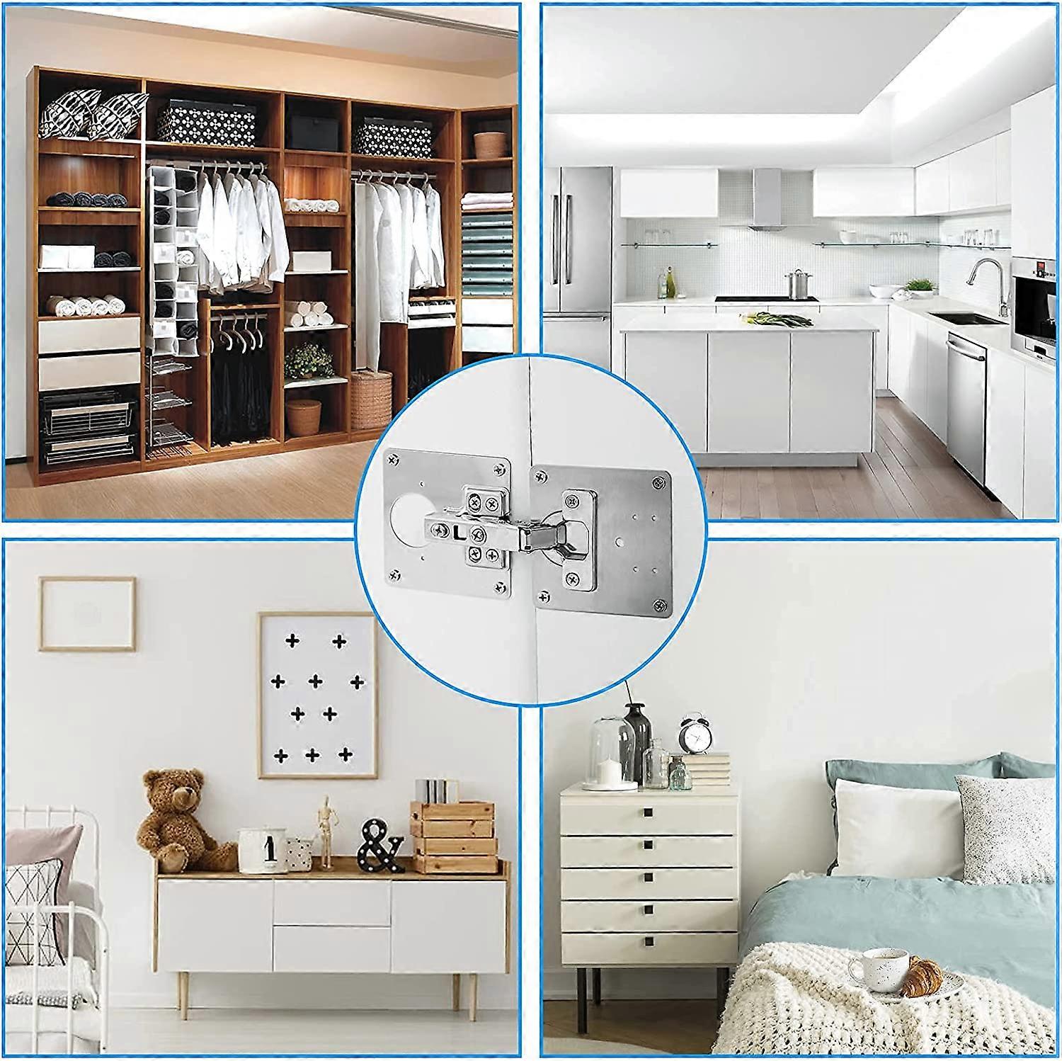 Cabinet Hinge Repair Plate - Stainless Steel Kitchen Cabinet Brackets ...