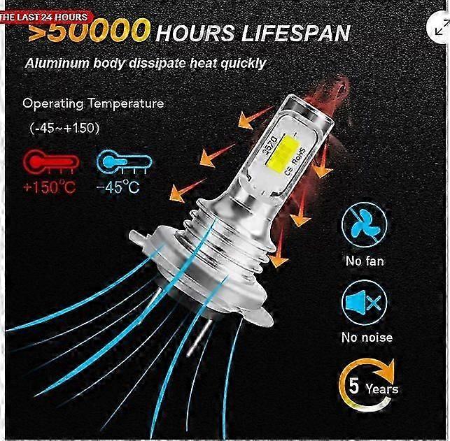 For Ford Fiesta MK7 6X 100W Bright White LED Low/Fog/Side Headlight ...