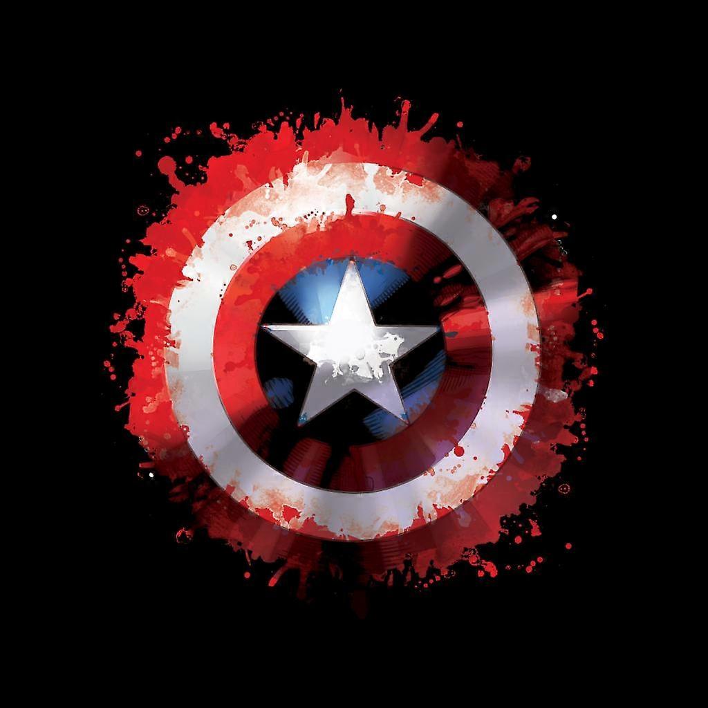 Marvel Captain America Shield Paint Splat Avengers Men's T-Shirt ...