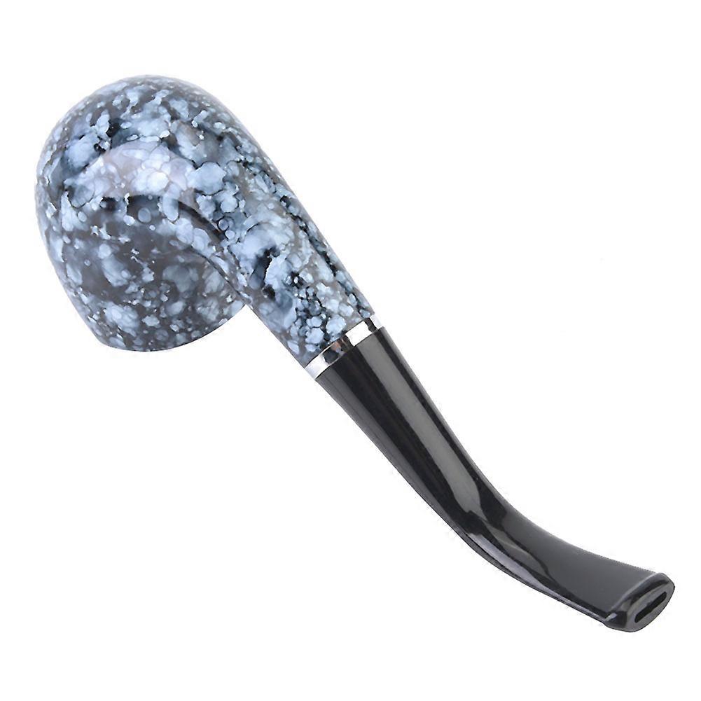 Imitating Black Marble Grain Resin Tobacco Pipe Round Head Smoking ...