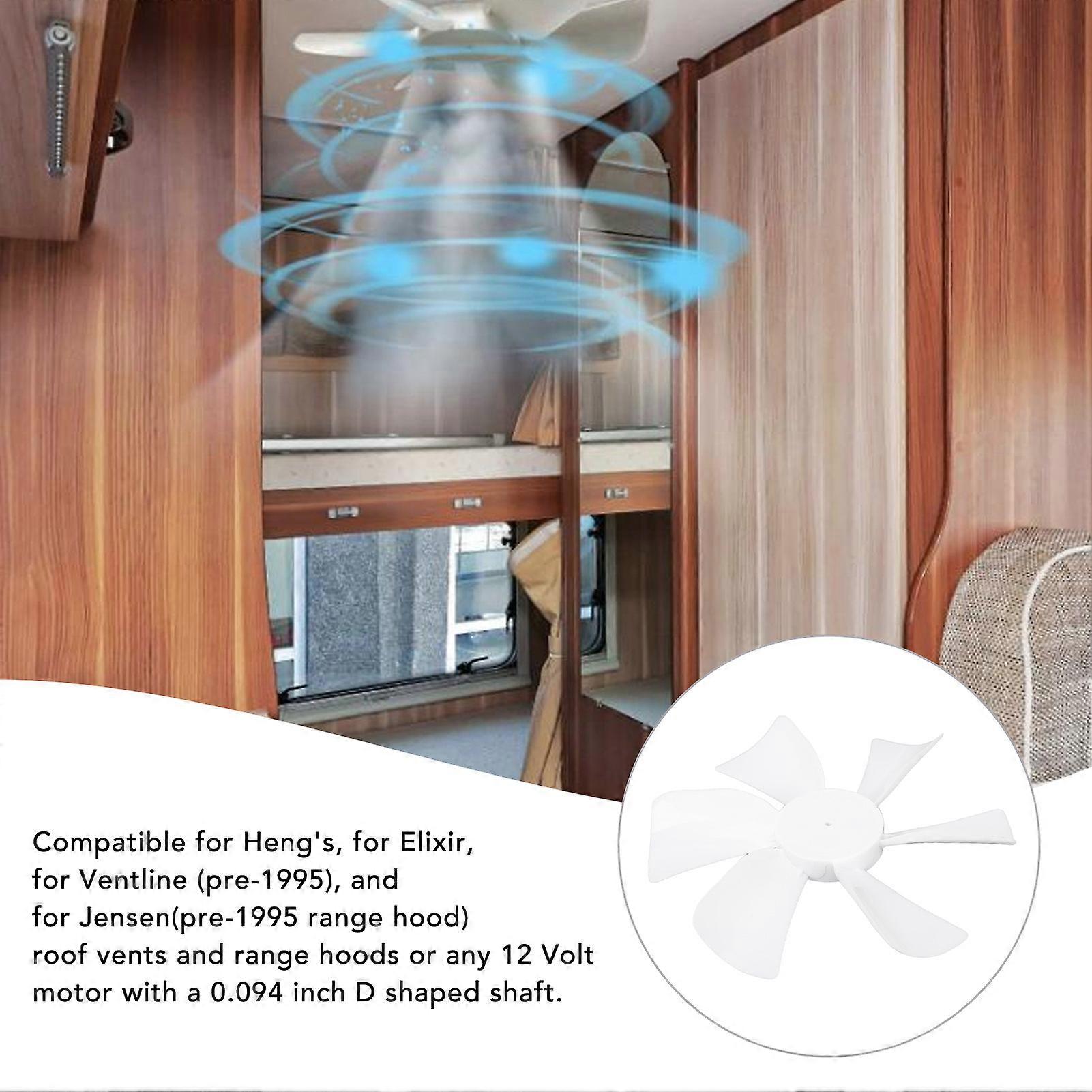 2pcs 6 Inch RV Vent Fan Blade High Efficiency RV Bathroom Roof Vent Fan ...