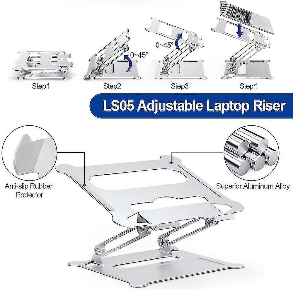 Adjustable Laptop Stand, Ergonomic Portable Computer Stand With Heat ...