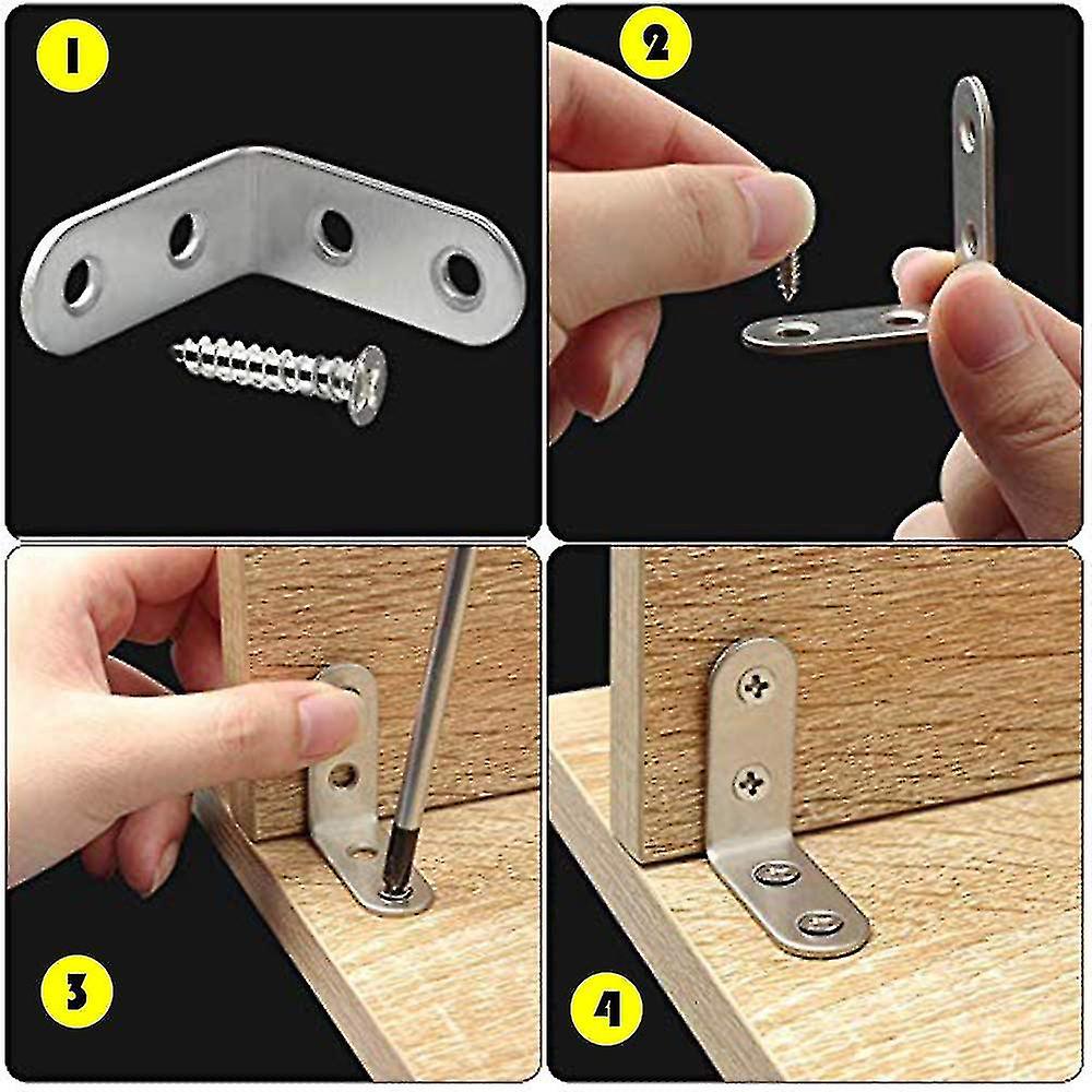 Metal Bracket, Bracket, 20 Pcs 90 Degree Right Angle Fixing Bracket ...