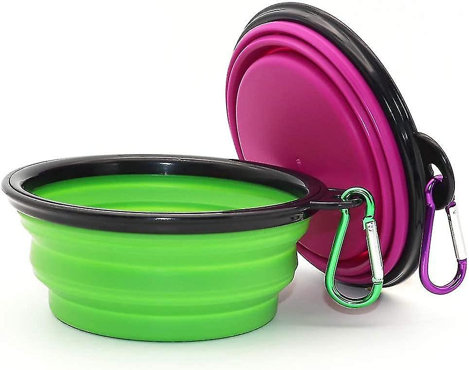 2 Pieces Portable Dog Bowl Collapsible Dog Bowl,travel Dog Bowls And ...