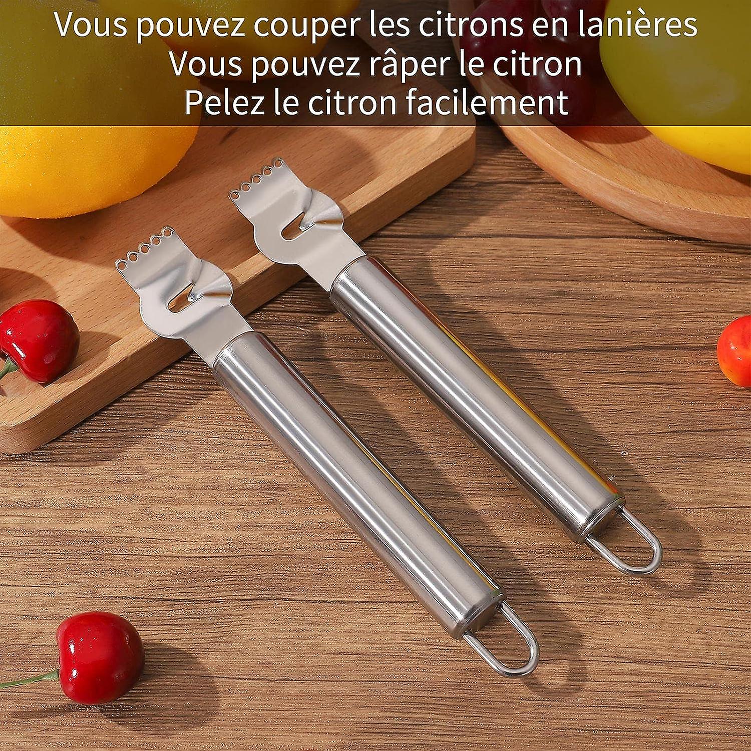 2 Piece Lemon Zest Peeler, Professional Lemon Zester With Cinnamon ...