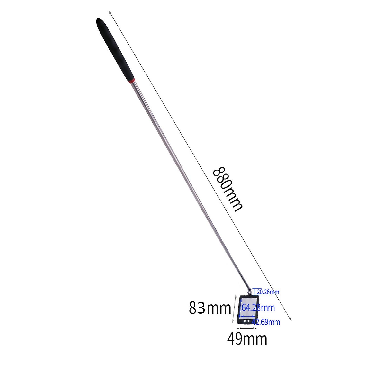 Inspection Mirror with LED Light 360-degree Rotation Telescopic Rod ...