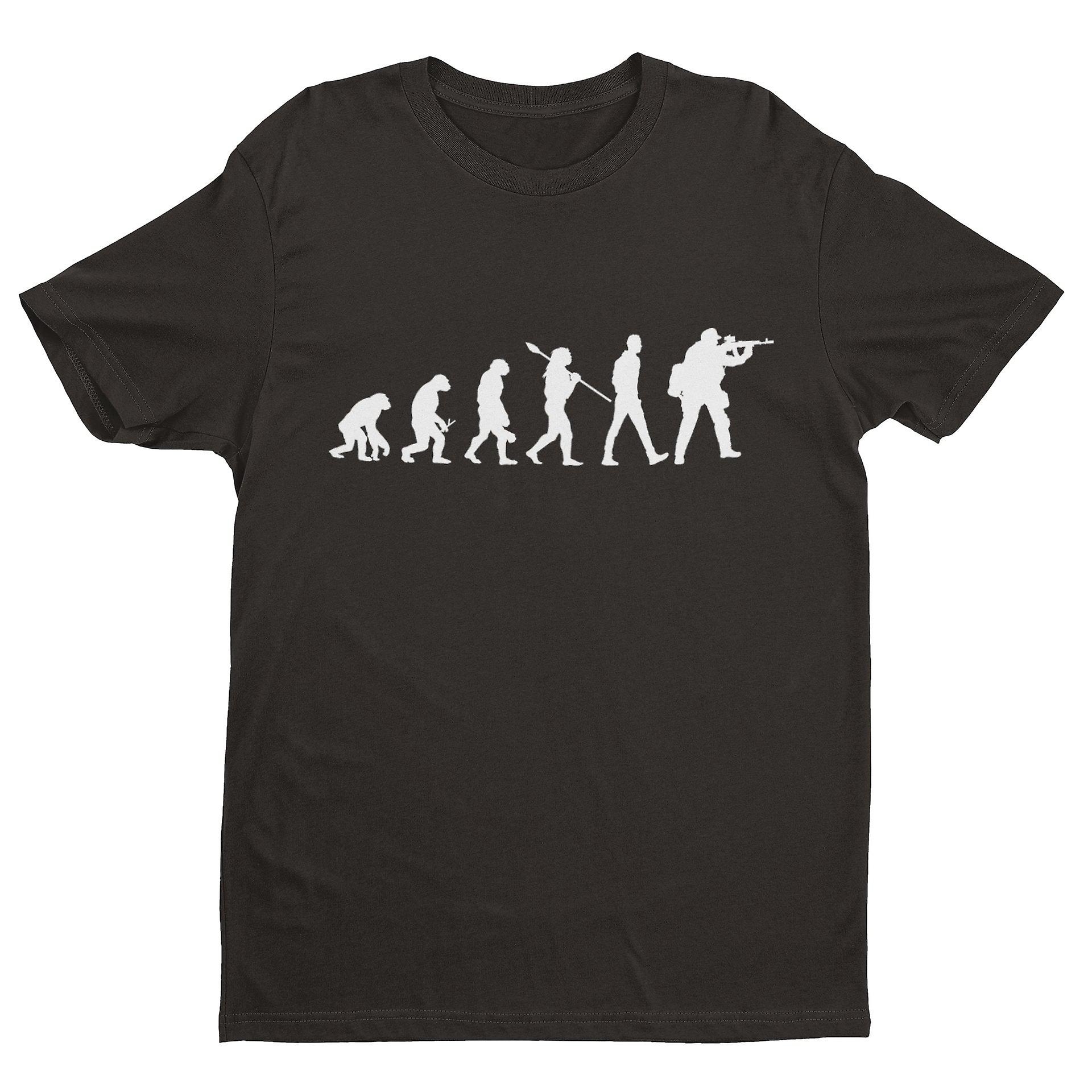 Evolution Of Airsoft Funny Darwin Ape To Man Pew Pew Beebs Take Your ...