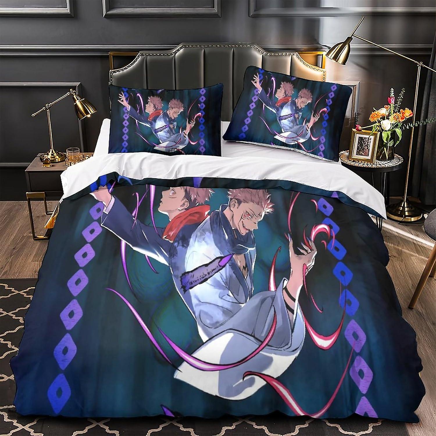 Anime Ryomen Sukuna Bedding Duvet Cover Set Jujutsu Kaisen Printed ...