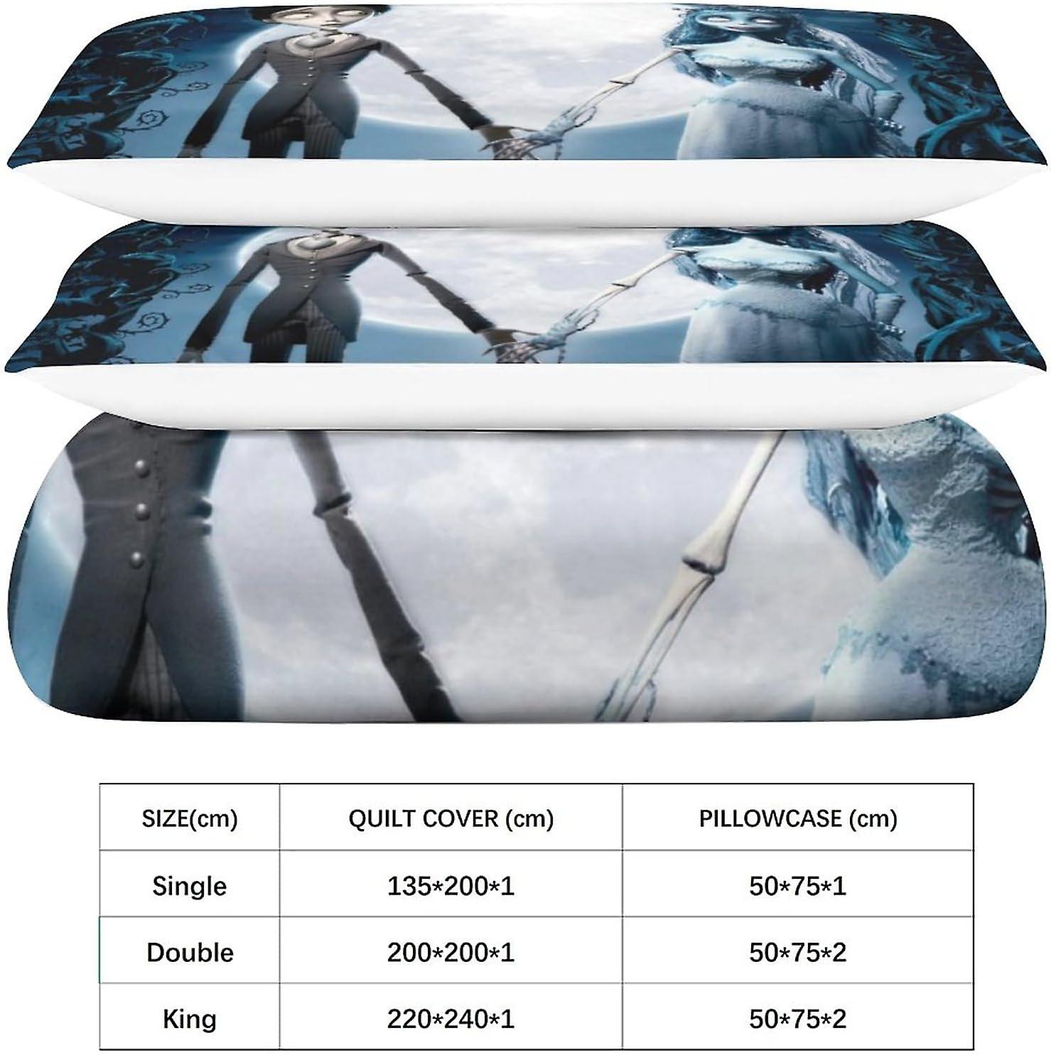 Corpse Bride Bedding Set Duvet Cover Soft Microfiber Hidden Zipper ...