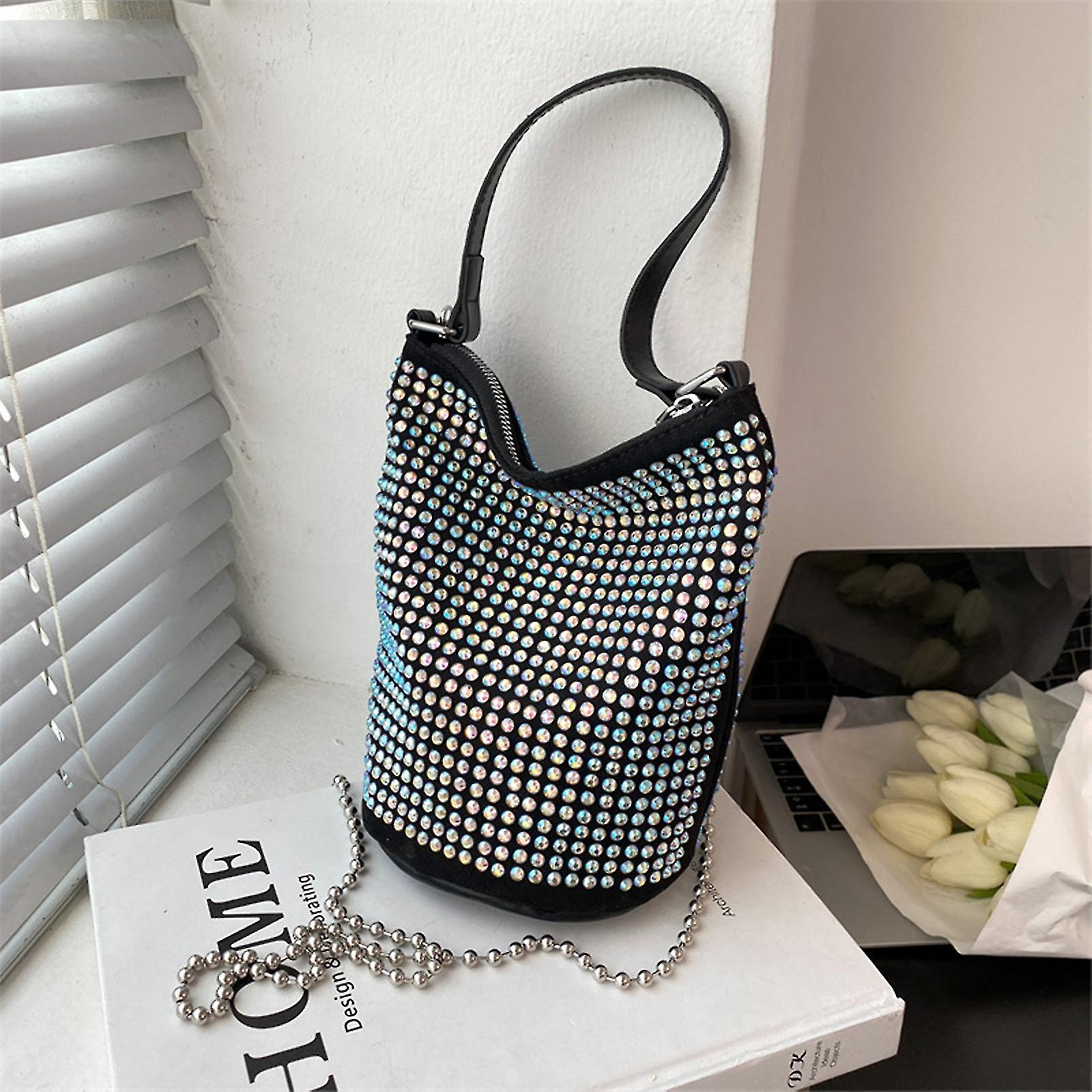 Best Seller Rhinestone Purse Sparkly Bling Handbag Luxury PU Polyester ...