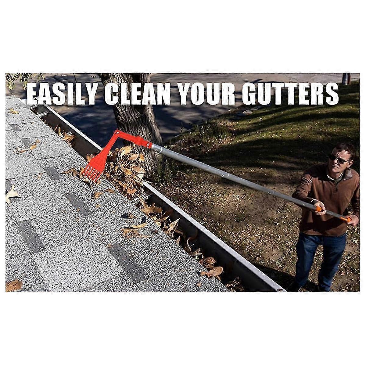 Gutter Cleaning Tools, Mini Rake, Rotatable Handle, Gutter Cleaning ...