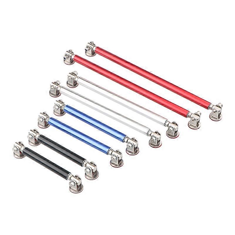 2PCS Universal Adjustable Front Bumper Lip Splitter Rod Strut Tie Bar ...
