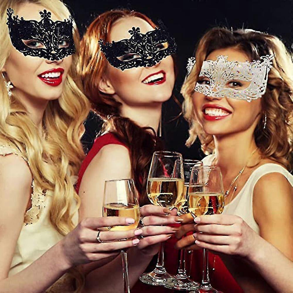 Masquerade Maskblack Filigree And Silver Filigree Party Fancy Christmas ...