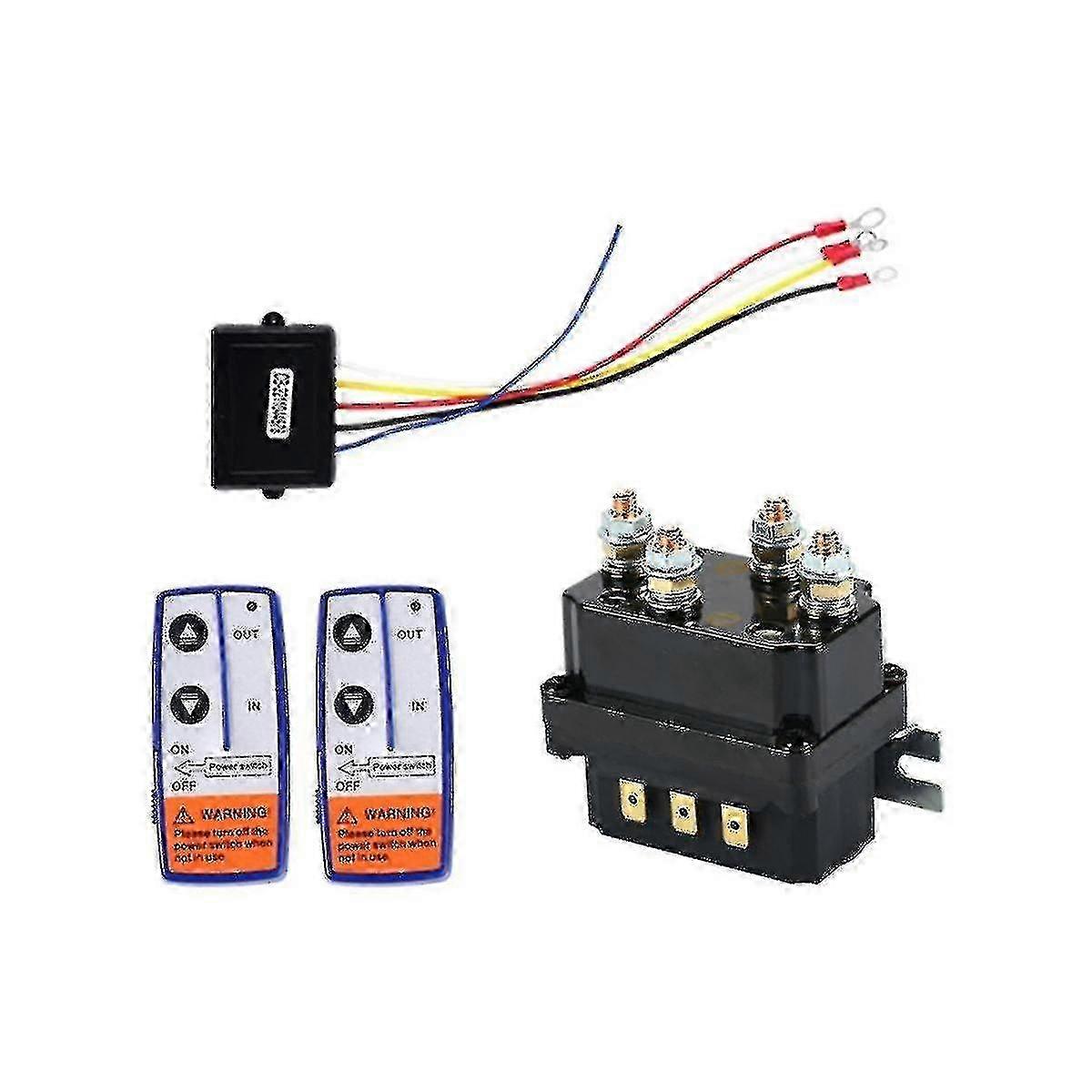 12v 250a Winch Remote Contactor Winch Control Solenoid Relay Twin Remote Kit Car Motorcycle Off ...