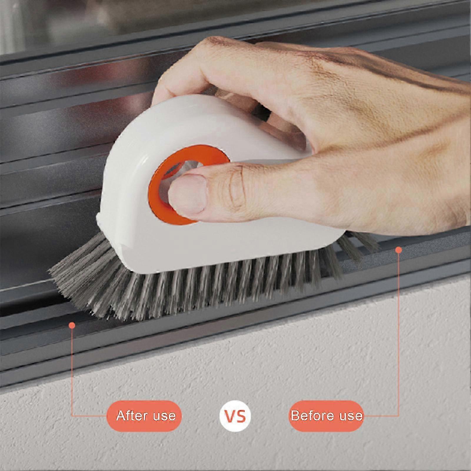 2 Pcs Crevice Cleaning Brush 2-in-1 Sliding Door Window Track Cleaning ...