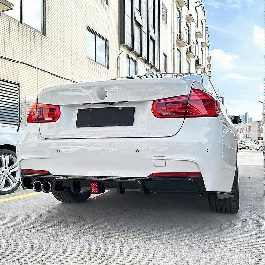 Car Rear Bumper Diffuser Spoiler Lip Lower Splitter With Light For BMW ...