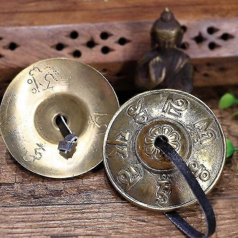 yoga cymbals brass bell- chimes tibetan buddhist, tingsha meditation ...