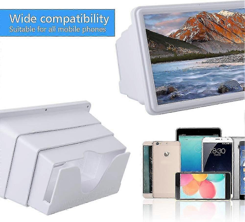 12 Inch Phone Screen Magnifier, 12'' 3d Screen Amplifier Enlarger Zooms ...