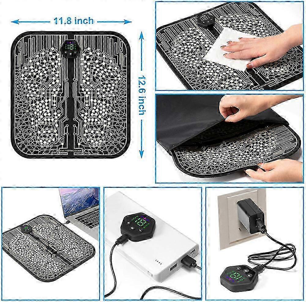 Ems Foot Massager Mat Usb Pad Leg Reshaping Blood Muscle Circulation ...
