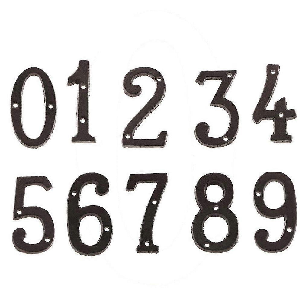 Metal Letters Numbers Cast Iron Decoration House Sign Doorplate DIY ...