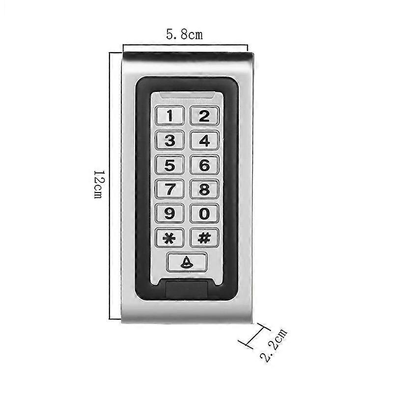 DOOR Waterproof Metal Access Control Keypad With 8000 Users+10 Key Fobs ...