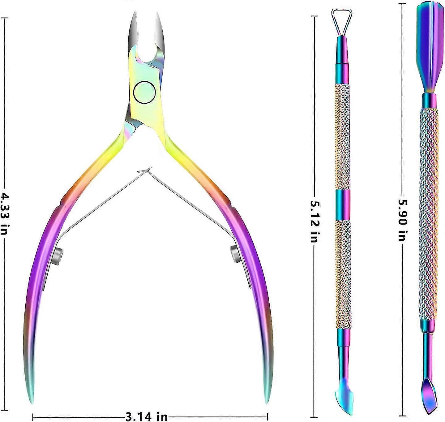 Cuticle Trimmer With Cuticle Pusher And Scissors, Cuticle Remover ...