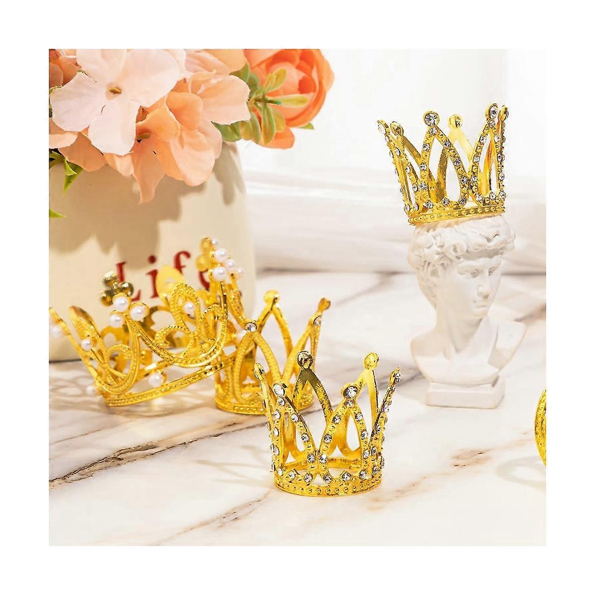 15Pcs Crown Cake Topper, Mini Baby Cupcake Crowns for Flower ...