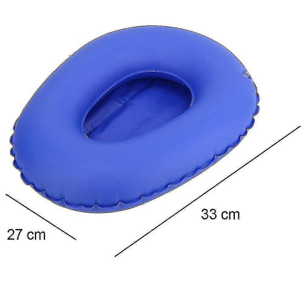 Washable Portable Air Inflation Blue Bed Pan Bedridden Elderly ...