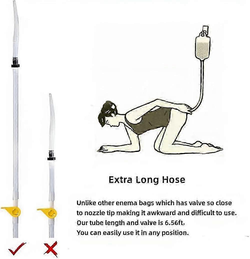 Non-toxic enema bucket kit for colon cleansing with 4 nozzles | Fruugo UK