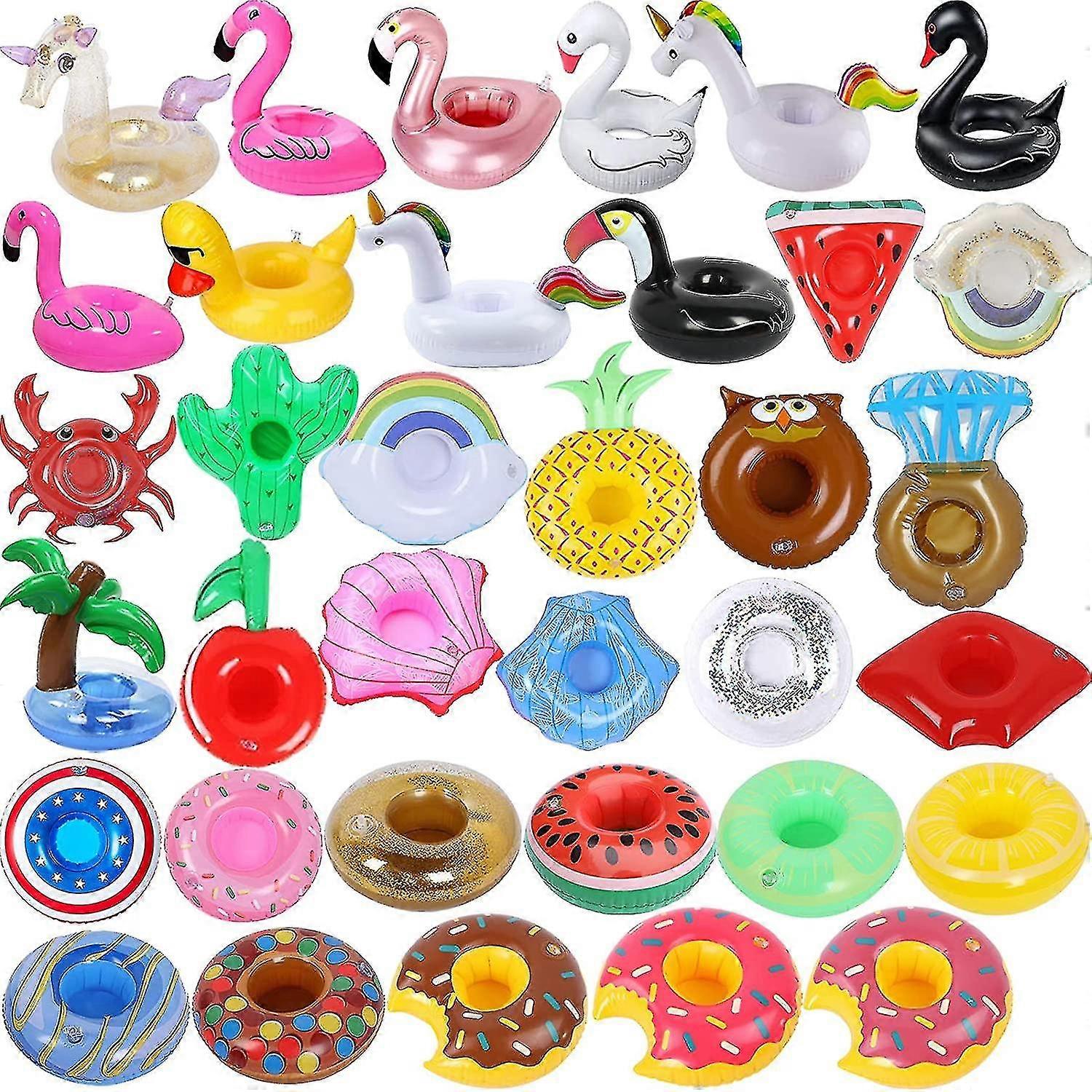 Inflatable Drink Holder 35 Pack - Floating Cup Holders For Swimming ...