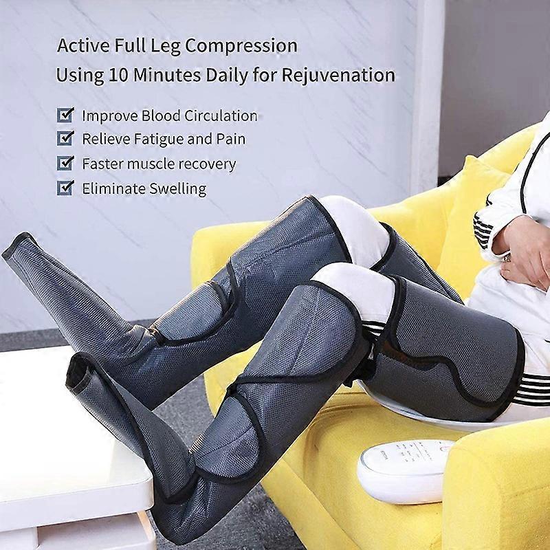 Electric Air Compression Leg Massager Pneumatic Foot and Calf Heated ...