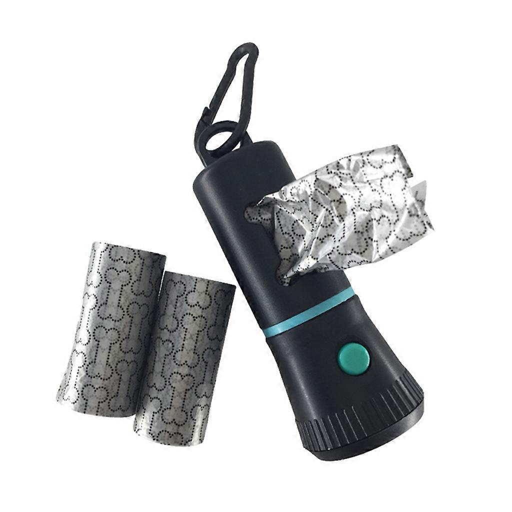 Dog Poop Bag Dispenser with LED Flashlight Cleaning Waste Garbage Box ...