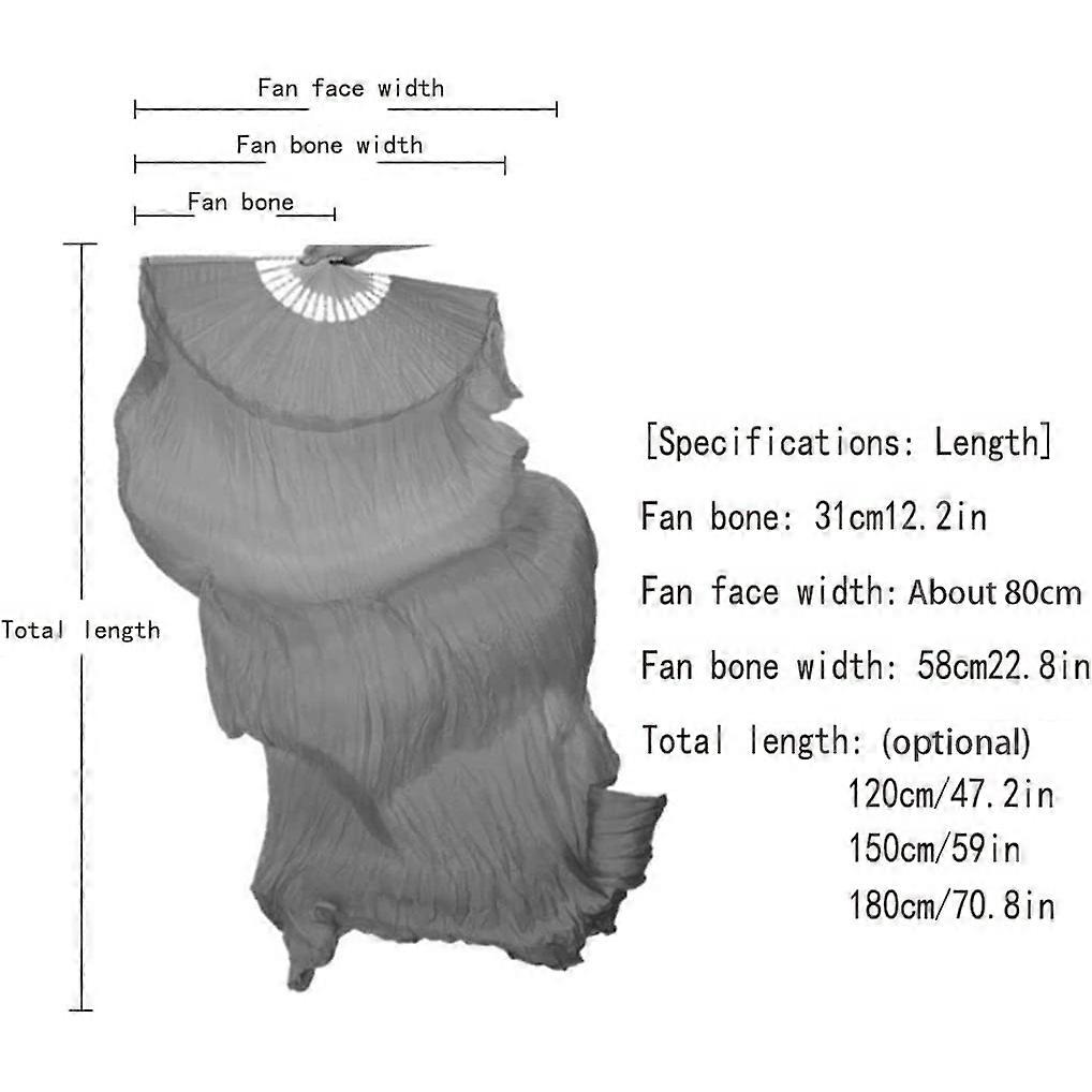 Faux Silk Dance Fan Gradient Colour Performance Fan Carnival Belly ...