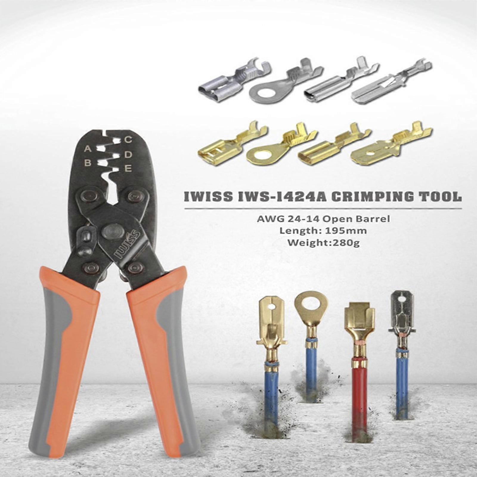 Non Insulated Open Barrel Terminal Crimp Tool Wire Crimper for Molex ...