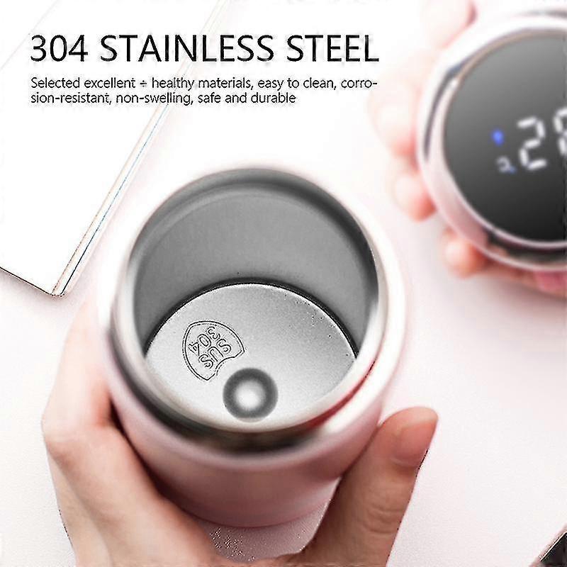 Stainless Steel Smart Thermos Temperature Display Coffee Cup Tea Milk ...