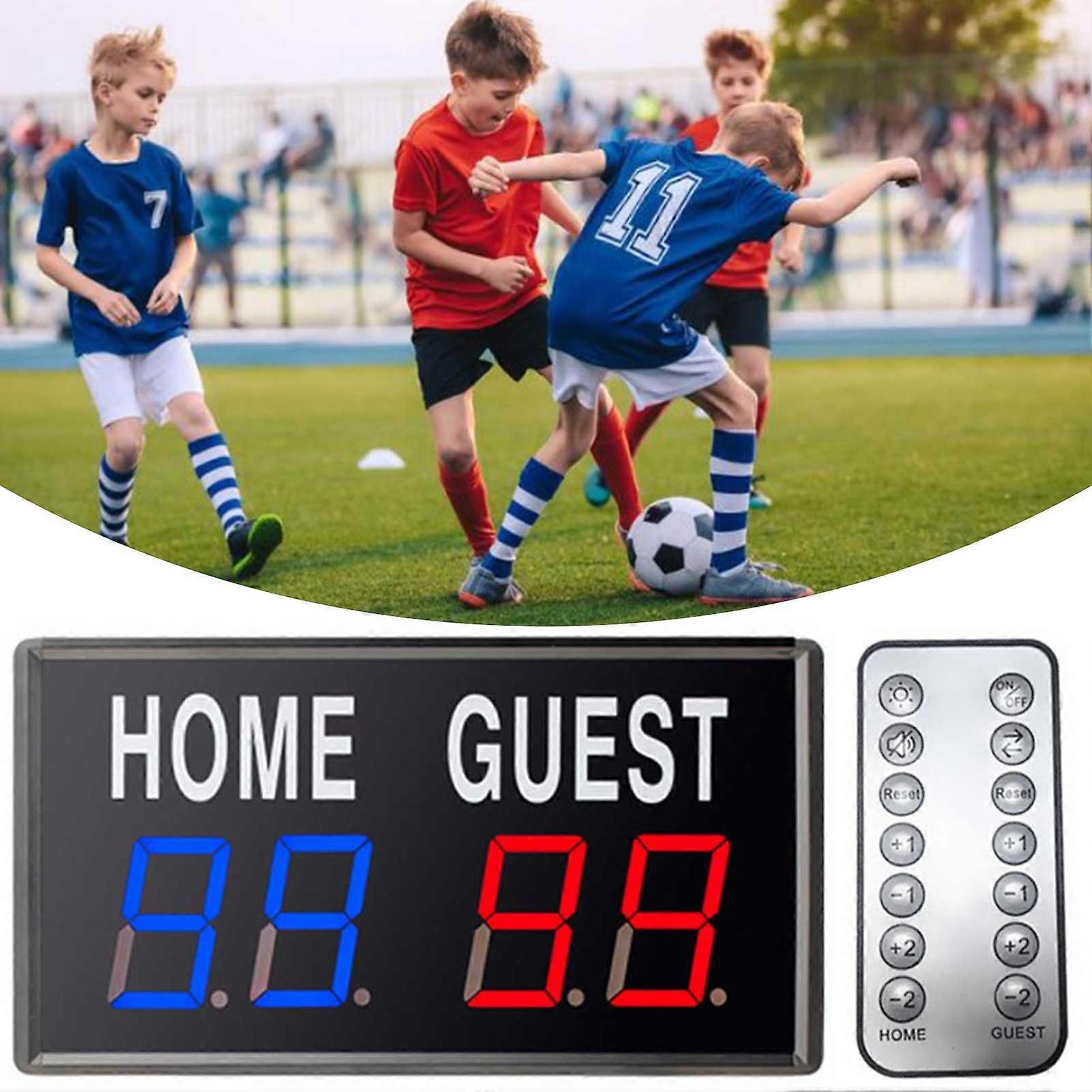 4-Digit LED Electronic Score Keepers Scoreboard Multi-Function Sports ...