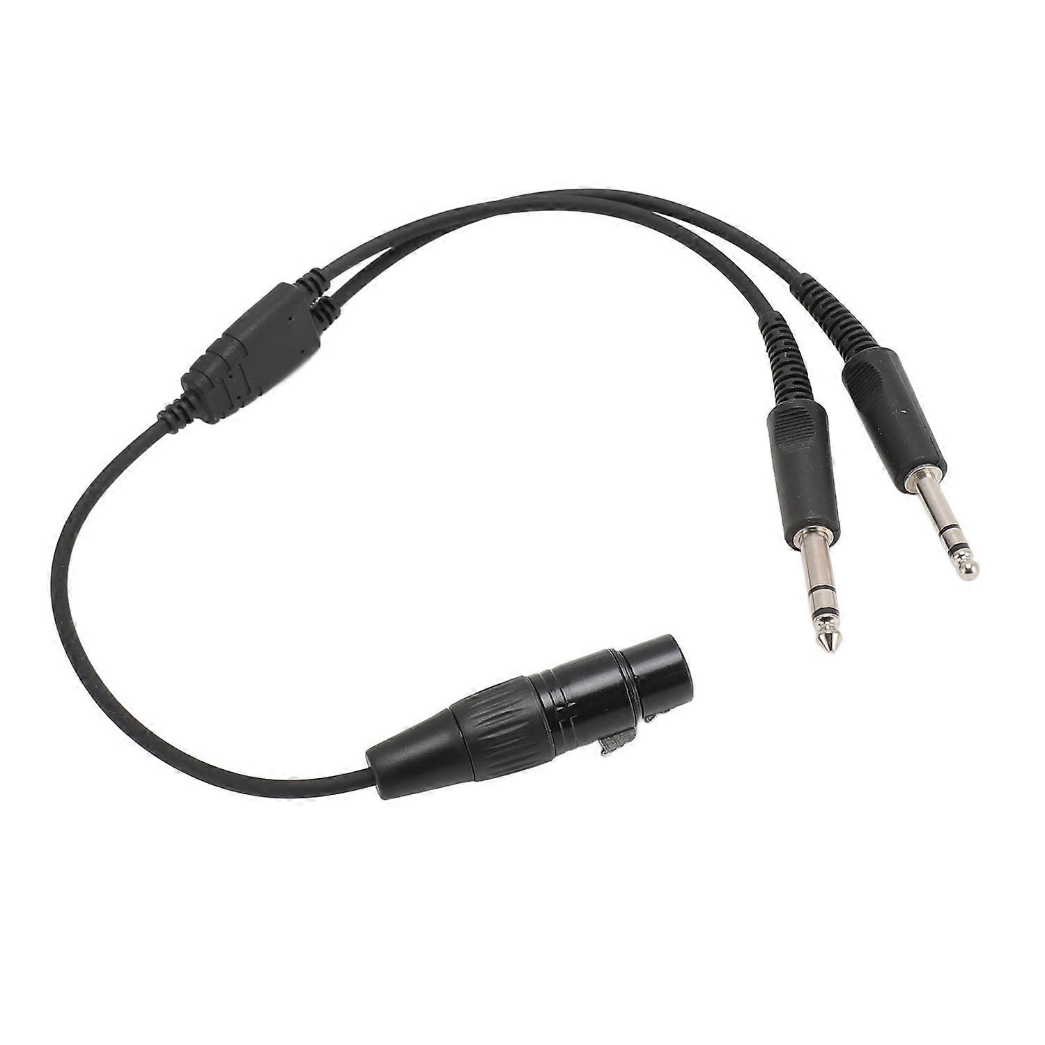 5 Pin XLR to GA Dual Plug Y Splitter Headphone Adapter for Airbus XLR 5 ...