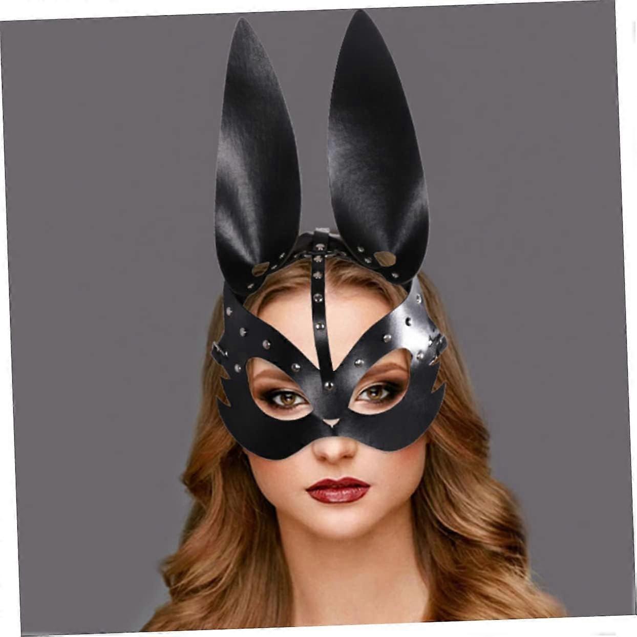 Easter Bunny Costume Mask in Leather for Adults - Rabbit Themed ...