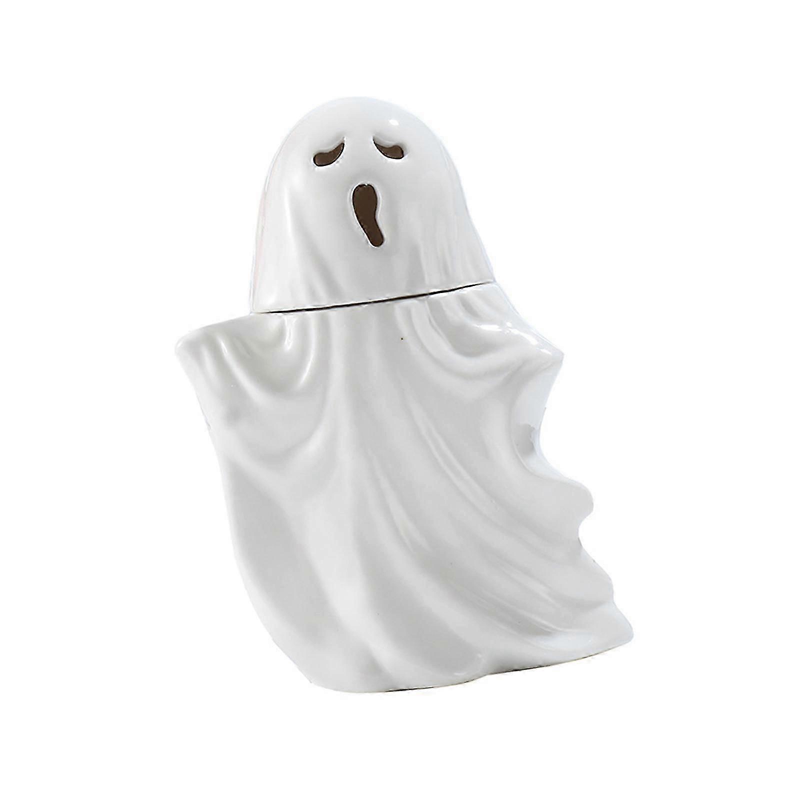 2025 Halloween Ghost Coffee Mug Pottery Coffee Cup with Lid C Shape ...